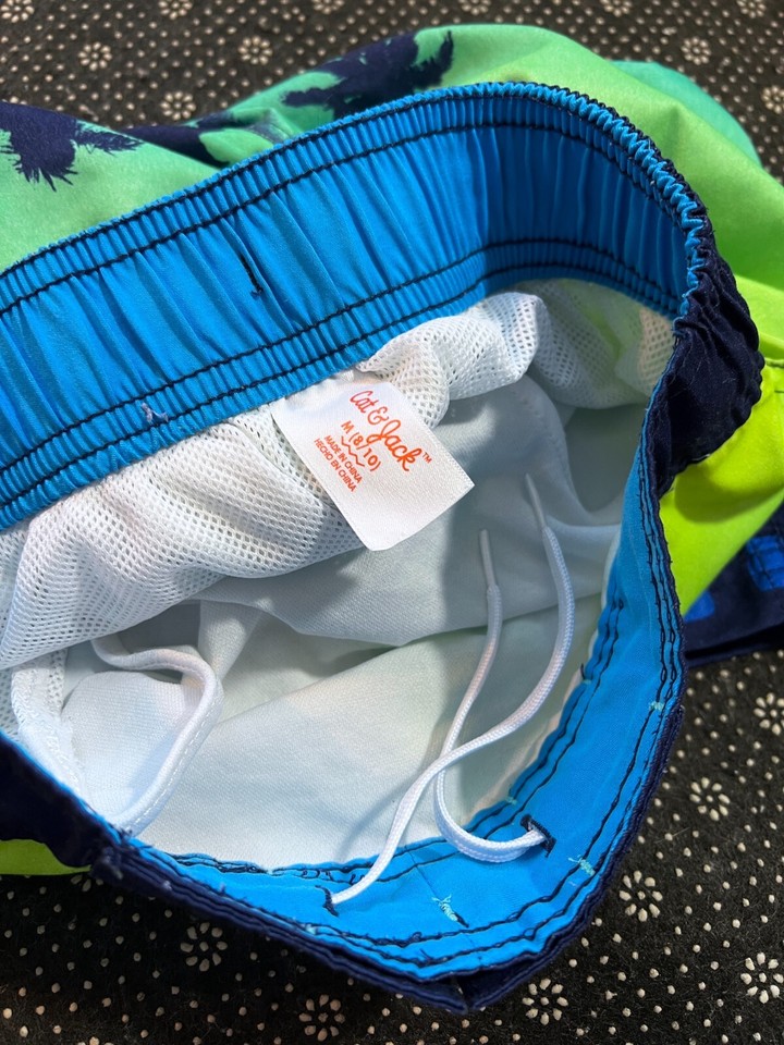 Boys Bathing Suit Size M 8 10 Cat & Jack Dinosaur Print Shorts Trunks Beach | eBay