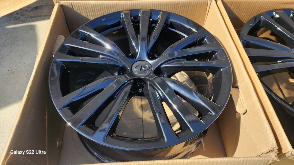 19" INFINITI Q50 WHEELS OEM RIMS BLACK Q60 QX50 M35 M45 MAXIMA ...