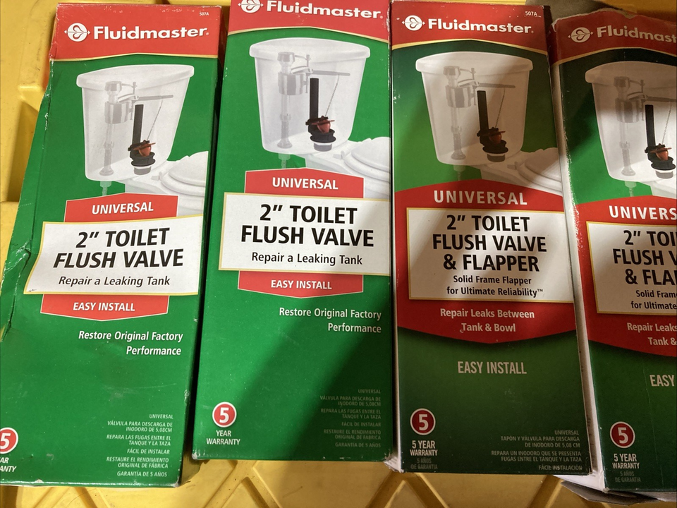 Lot of 5 Fluidmaster 507A Toilet Flush Valve Black Plastic For ...