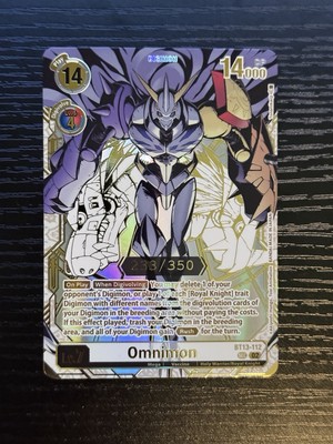 Omnimon BT13-112 - BT21 Serialized Rare Pull - Serial #233/350 - Digimon TCG | eBay