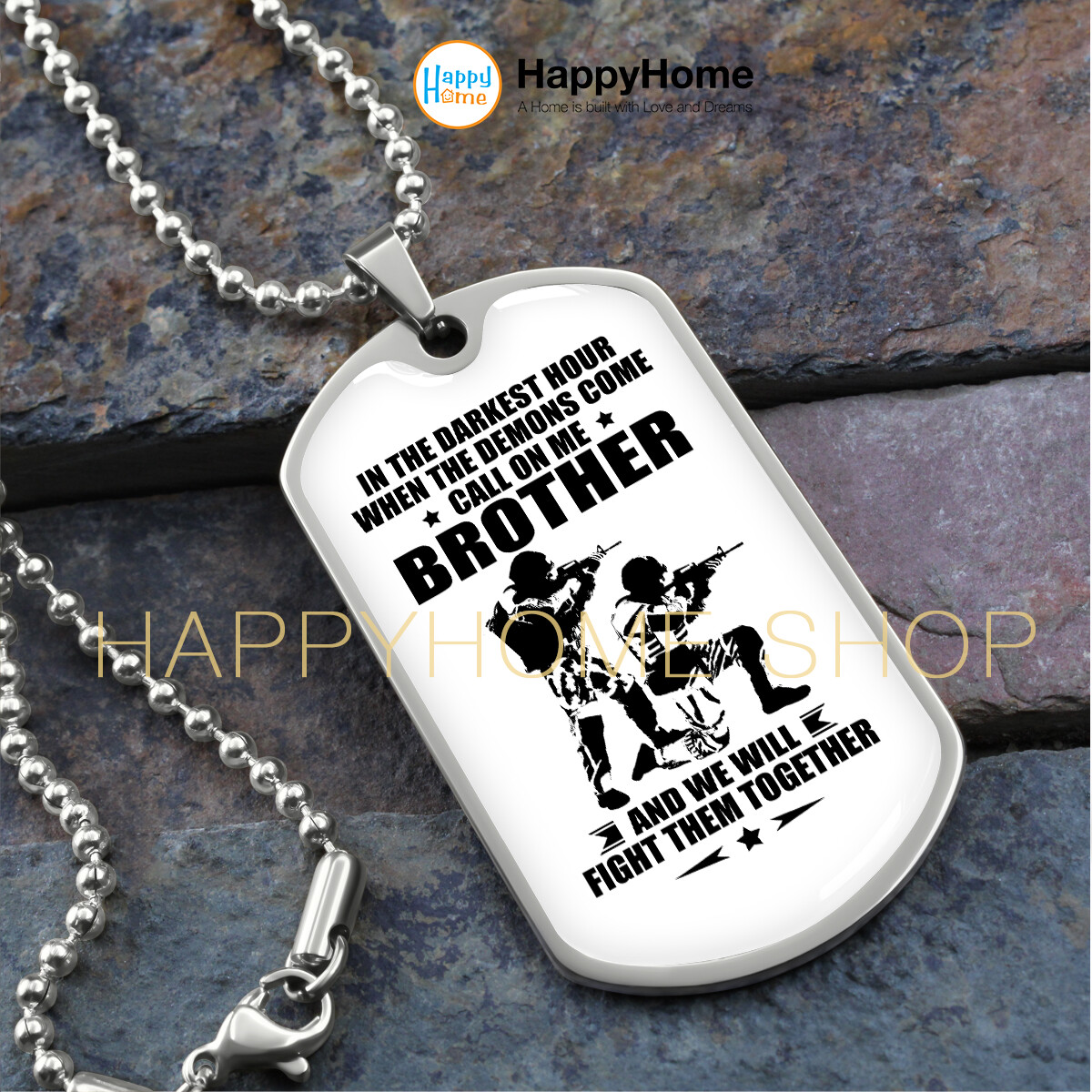 Military Dog Tag Gift for Brothers To my Brother Dog Tag Military ...