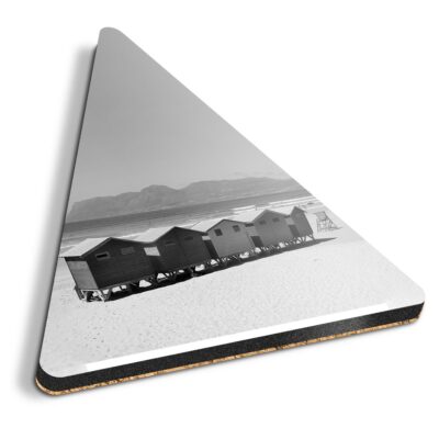 1x Triangle Coaster - BW - Colorful Beach Huts Summer Holiday #40784 | eBay