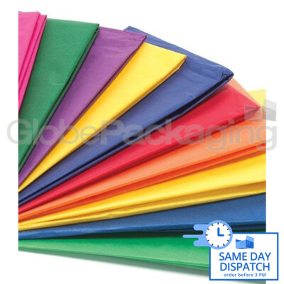 HIGH QUALITY ACID FREE TISSUE PAPER SHEETS 500mm x 750mm COLOURED ...