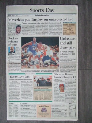 The Dallas Morning News - Houston Rockets - NBA Championship - June 15 ...