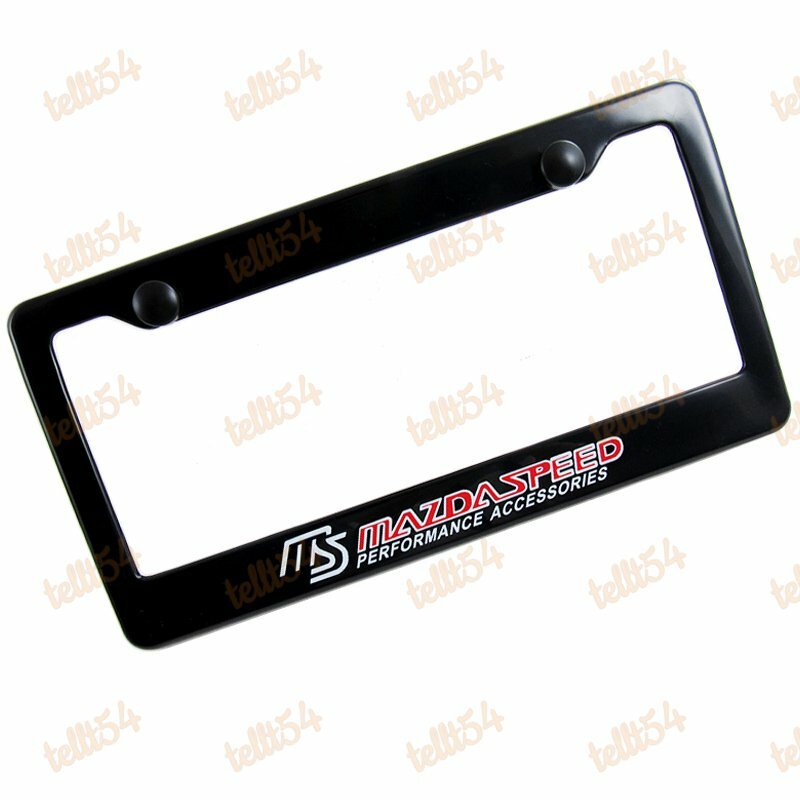ABS License Plate Frame w/ Caps For Mazda 3 6 Miata RX7 RX8 For MS ...