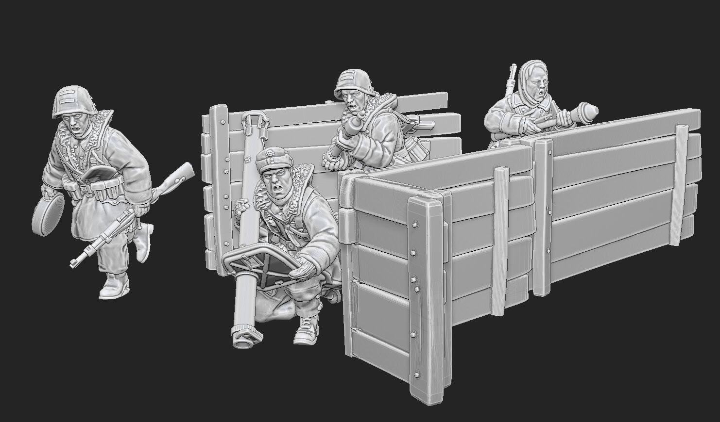 Just Some Miniatures WW2 German Anti Tank Infantry Diorama Bolt Action ...