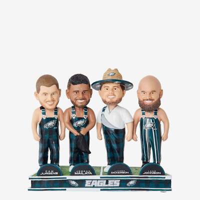 Philadelphia Eagles Bib Overalls Mini Bobblehead Scene NFL Football | eBay