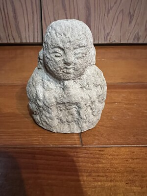 Japanese Jizo Buddhist Saint Stone Statue FORTUNE Dreaming # 3 | eBay