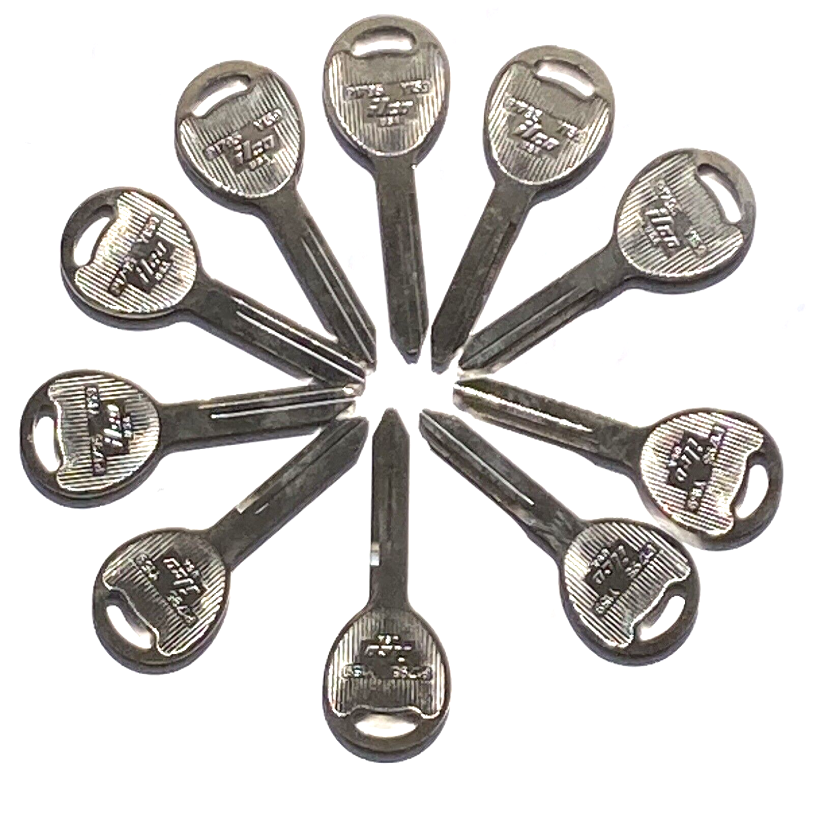 Bulk Lot of 10 P1795 Y159 Ilco USA Key Blanks Bundle Metal Head Manual ...