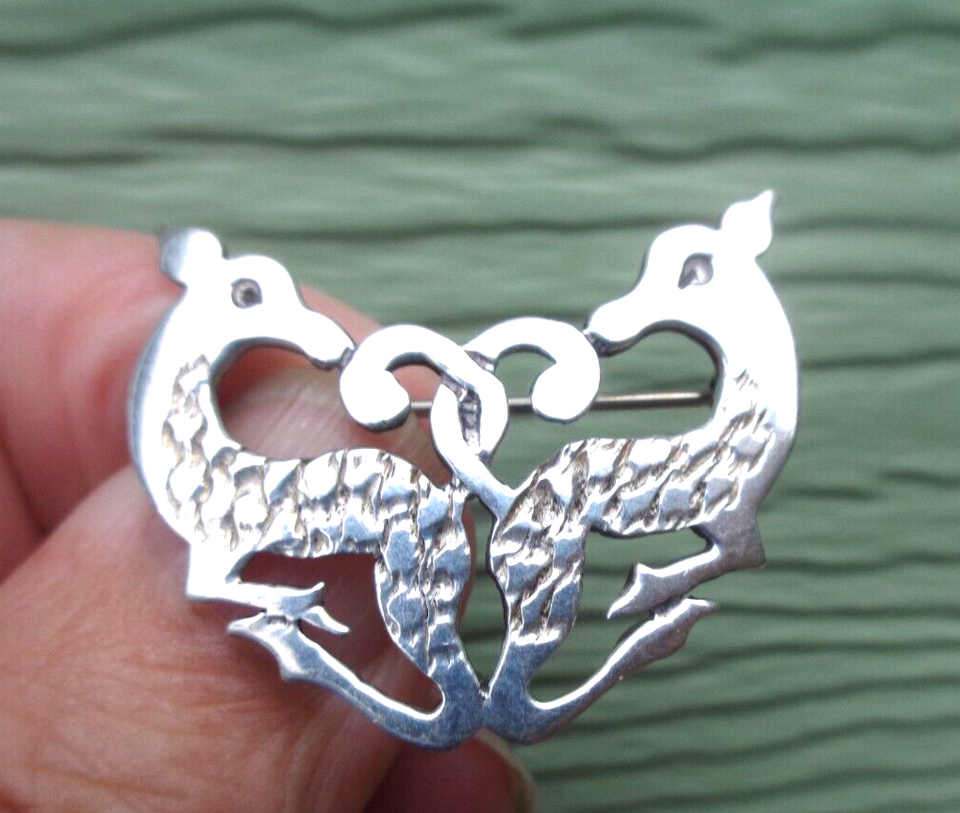 Rhiannon Evans Wales - Sterling Silver Brooch h/m 1989 London - Cwm ...