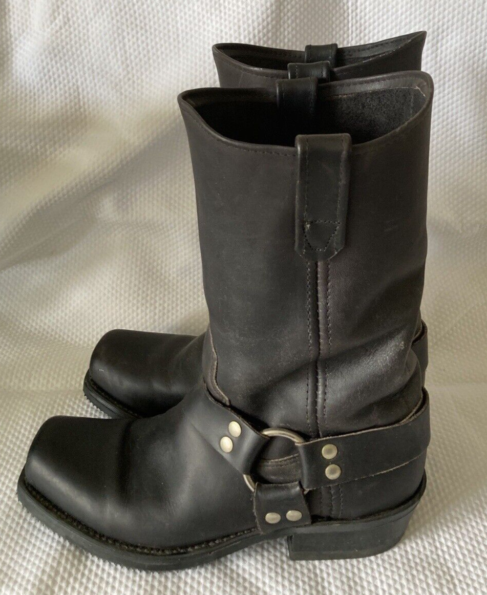 HH DOUBLE H Black Leather Motorcycle Harness Riding B… - Gem