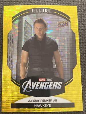 2022 UPPER DECK MARVEL ALLURE YELLOW TAXI JEREMY RENNER AS HAWKEYE #14 ...