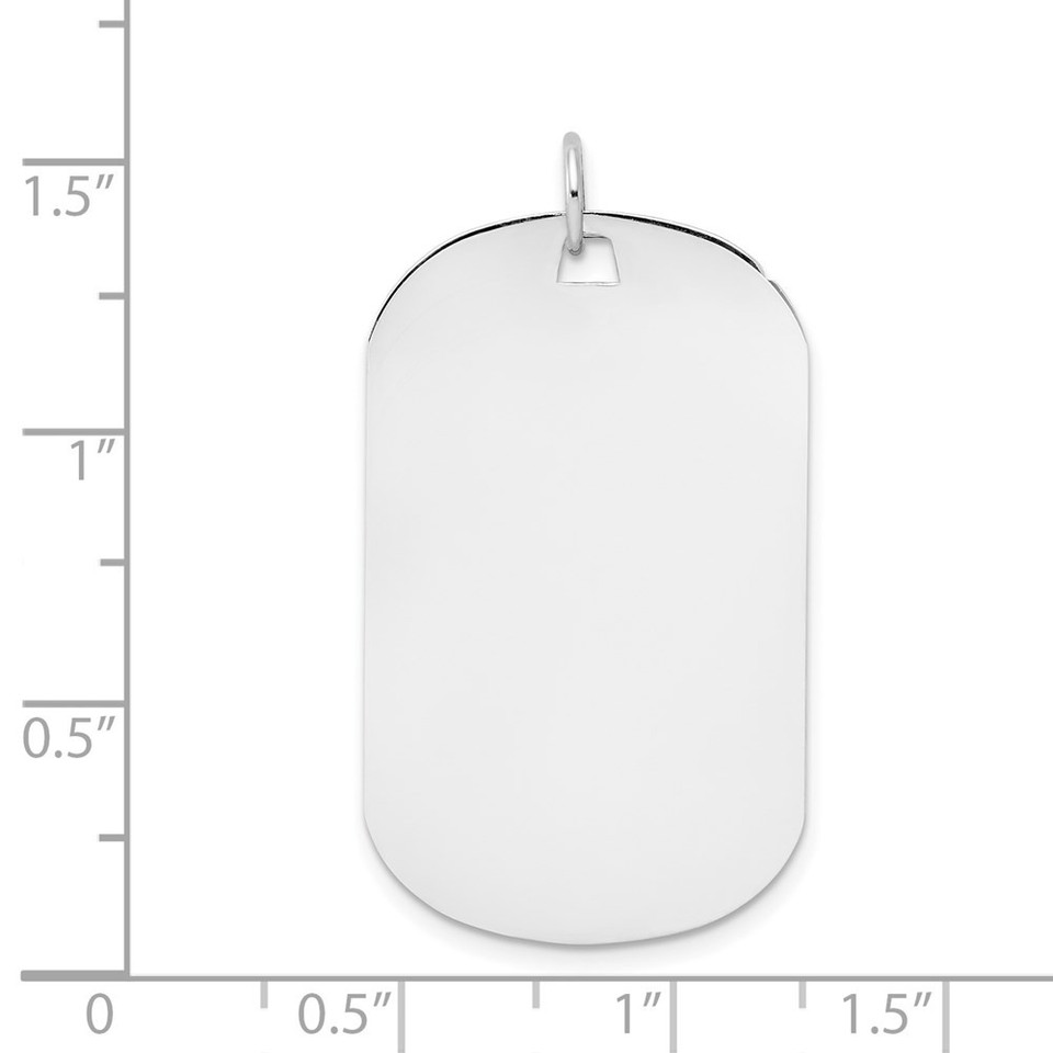 14K White Gold Plain .013 Gauge Engraveable Dog Tag Disc Charm | eBay