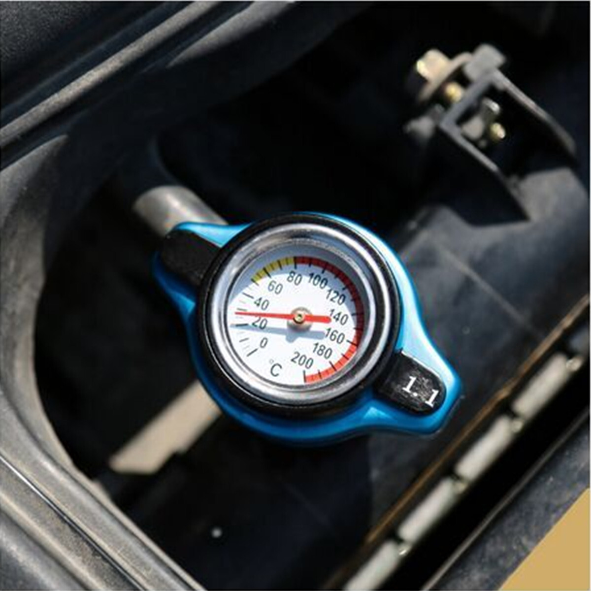 Car Thermostatic Radiator Cap 1.1 BAR Small Head Water Temp Gauge ...