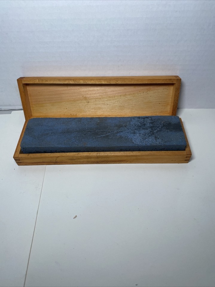 vintage ACME Combination OIL STONE in dovetailed WOOD BOX Sharpening ...