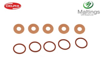 TD5 INJECTOR SEALS TD5 INJECTOR WASHERS + ORINGS DELPHI OEM DEFENDER ...