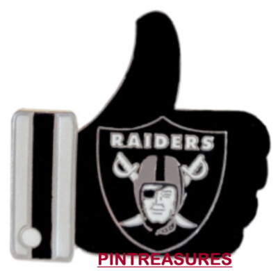 Raiders Pins Las Vegas Oakland LA Raider Nation Pins Fan Thumbs Up NFL ...