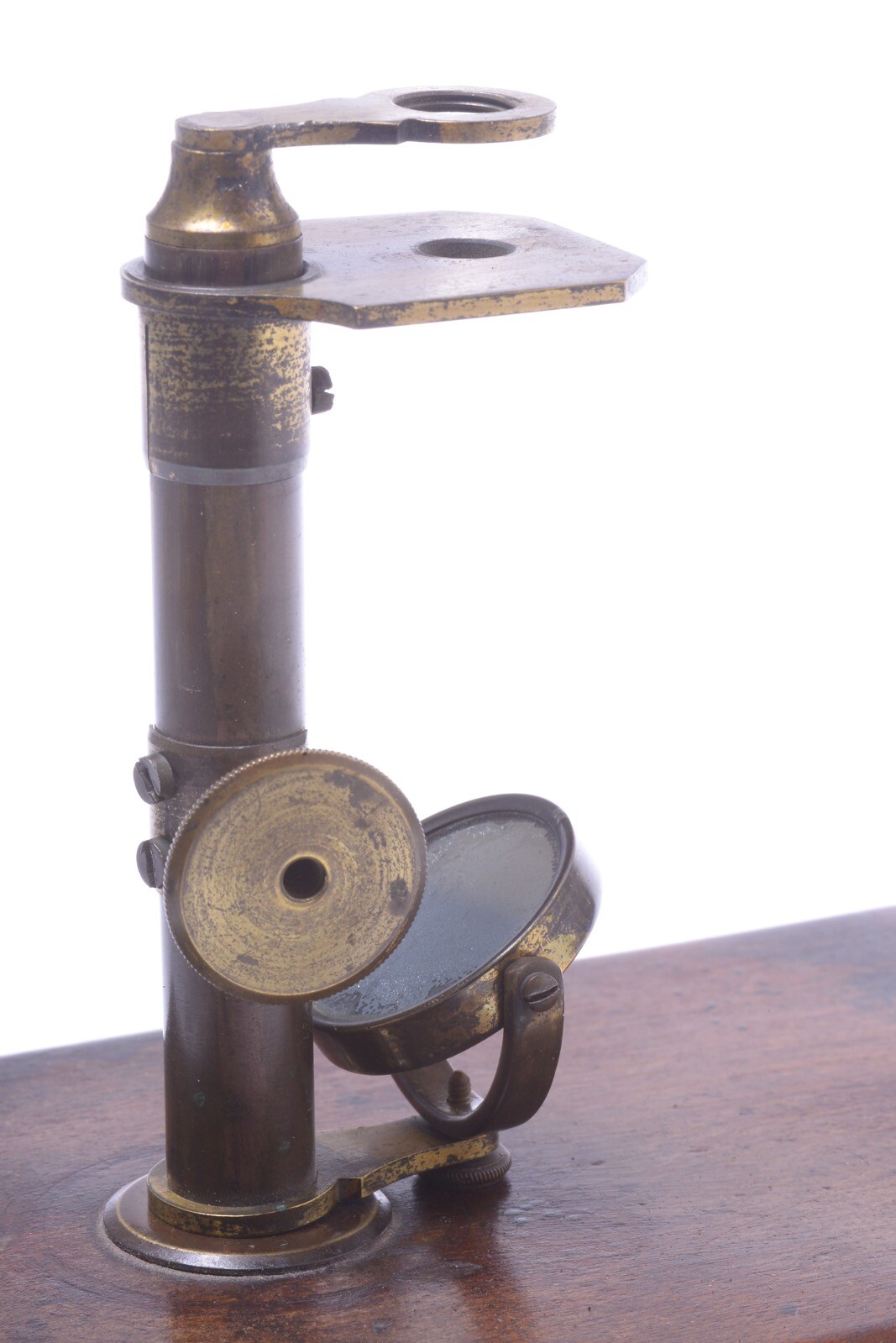 ANTIQUE BRASS MICROSCOPE CASE MOUNTED FRENCH BOTANICAL C.1870 ELLIS ...