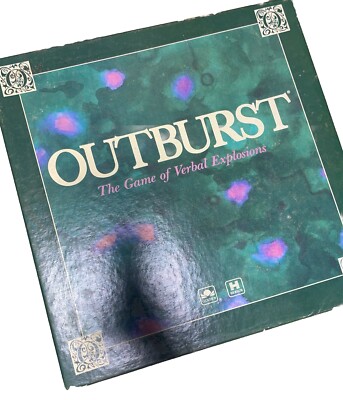 OUTBURST DELUXE BOARD GAME 1988 ED VGC Game Of Verbal Explosions ...