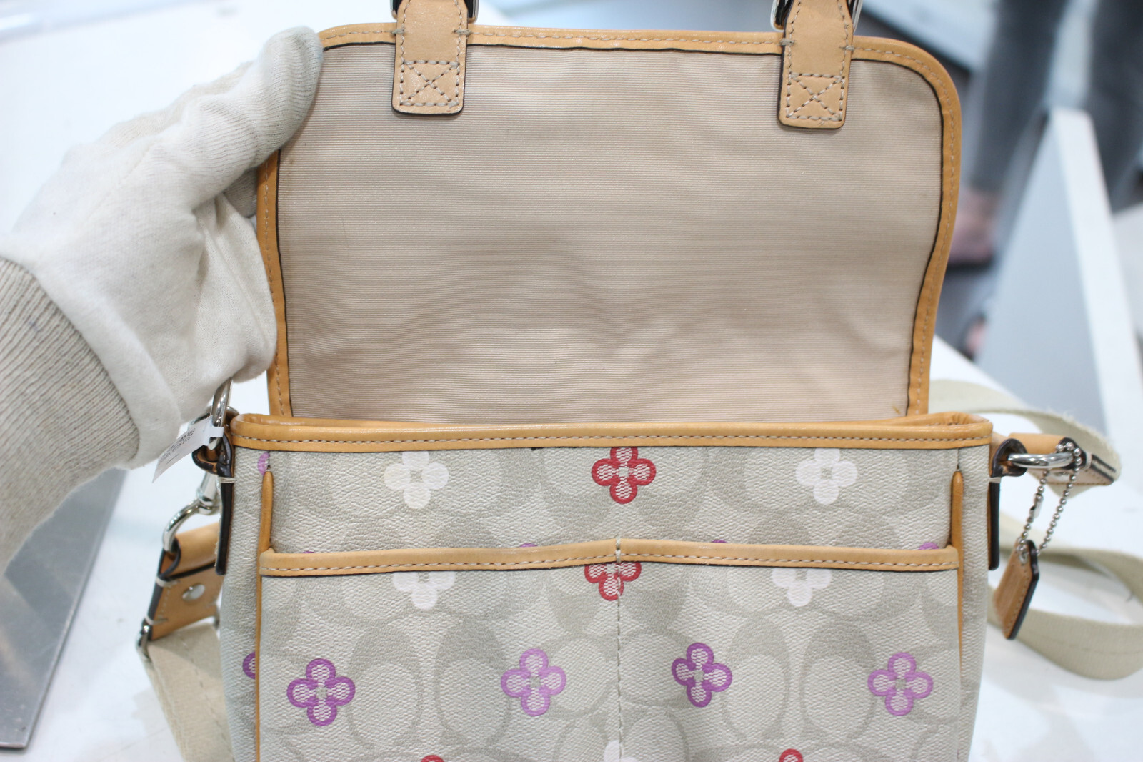 Coach Peyton Signature Clover Field Messenger Bag - Gem