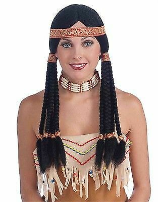 Deluxe Adult Black Native American Indian Princess Costume Wig for sale ...