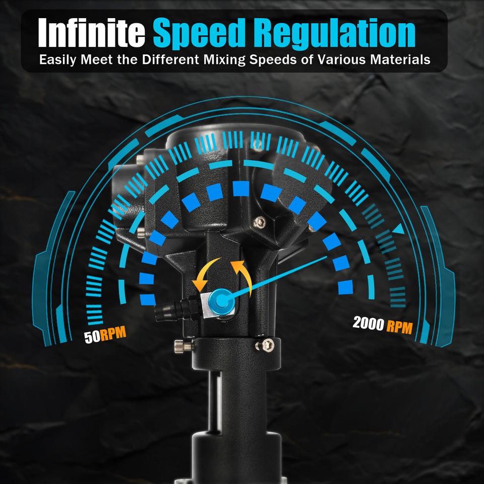 1/2 Hp Pneumatic Paint Dope Augers Bracket Mixer Double Stainless Steel ...