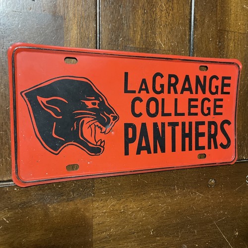Vintage LaGrange College Georgia Panthers Mascot Metal Tag, License ...