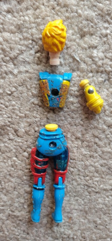 vintage RARE Bionic Six 6 Meg Rock 1 original 3.75 LJN figure parts lot ...