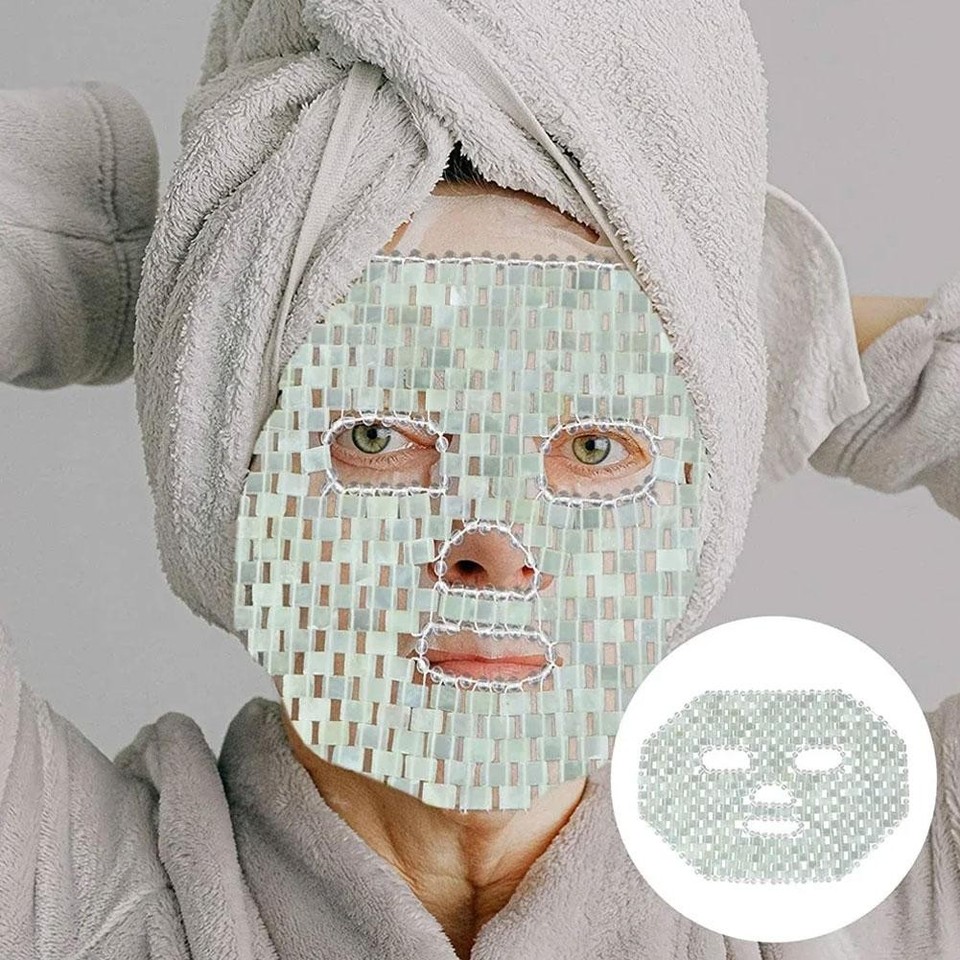 Natural Jade Facial Mask Stone Anti-Aging Sleeping Skincare Eye Mask ...