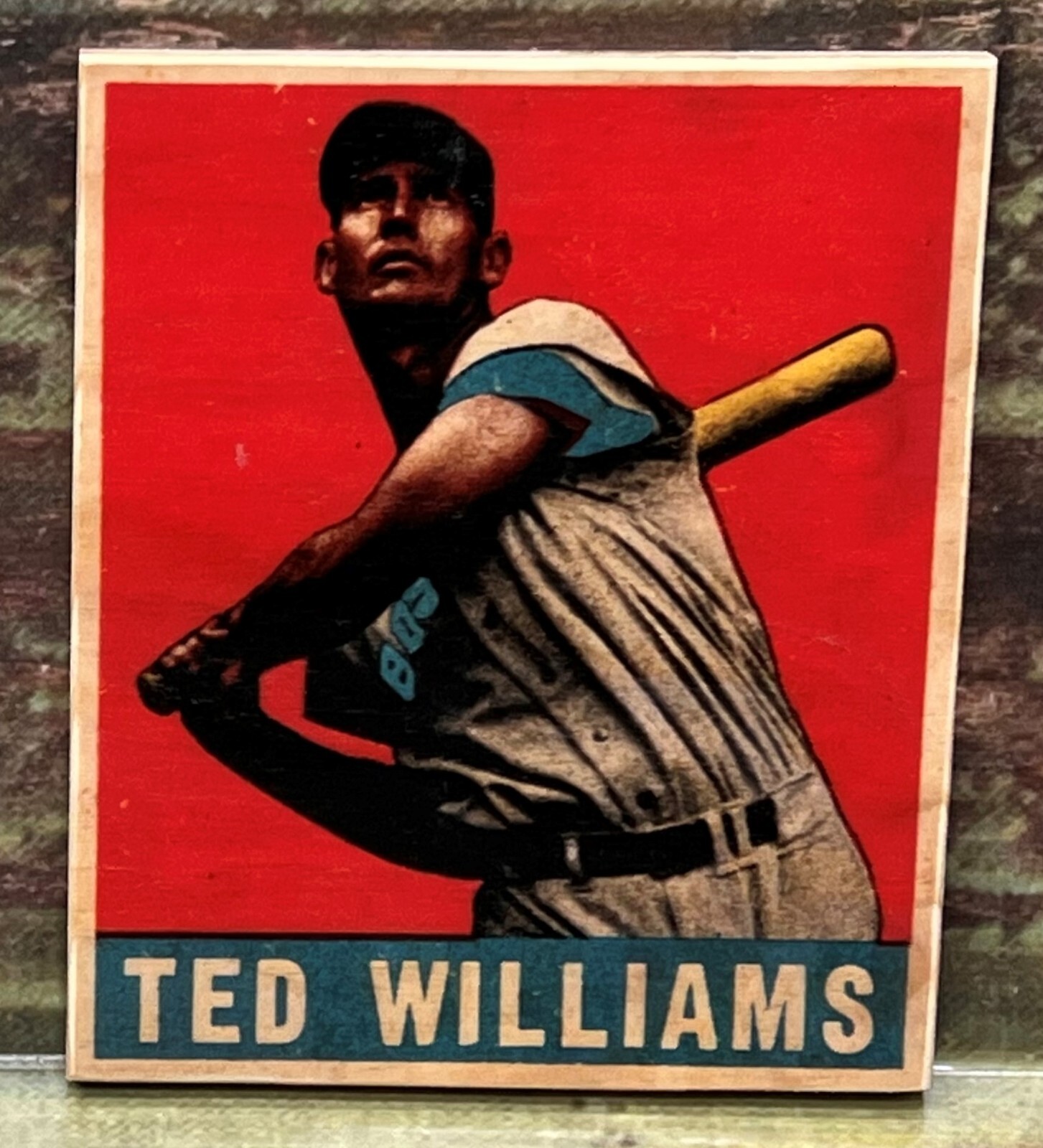 1948 Leaf Ted Williams Wood Baseball Card Sign Display - 10"x12" | eBay
