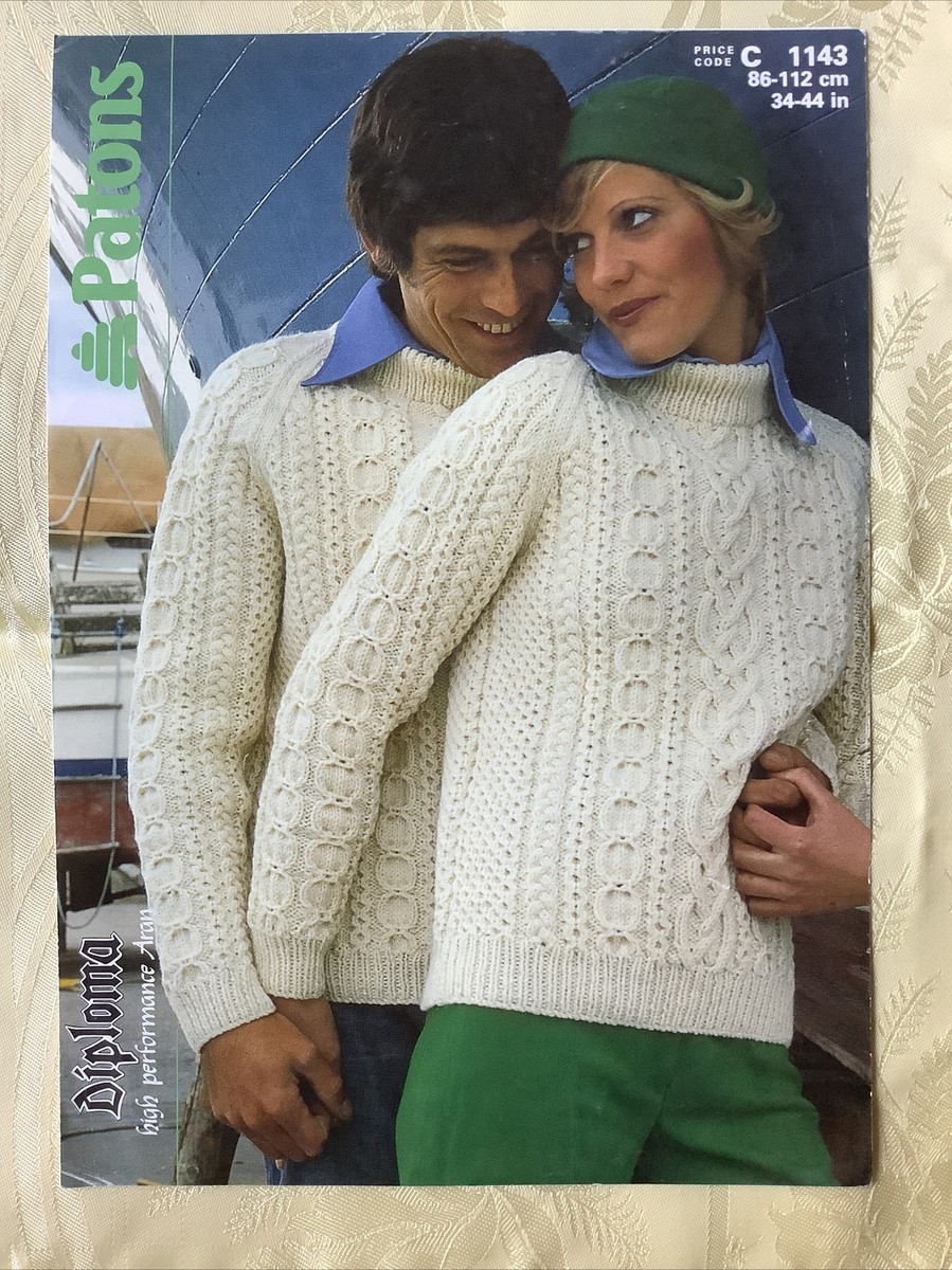 Knitting Patterns Patons Patons Wool Blend Aran 4 Sweater For Him