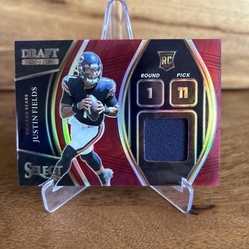 JUSTIN FIELDS 2021 Select Draft Selections RED PRIZM Rookie Card Patch ...