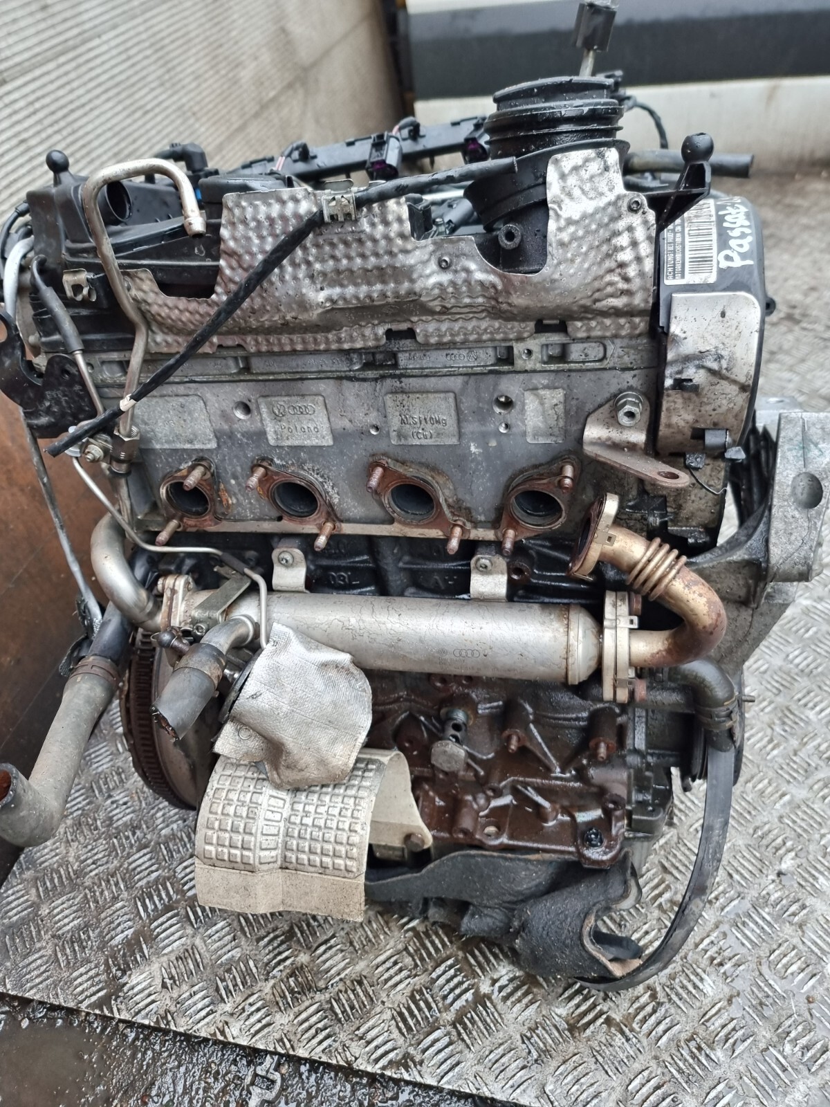 VW PASSAT ENGINE 2.0L TDI DIESEL CODE CBAB No CBA780568 MANUAL ESTATE ...