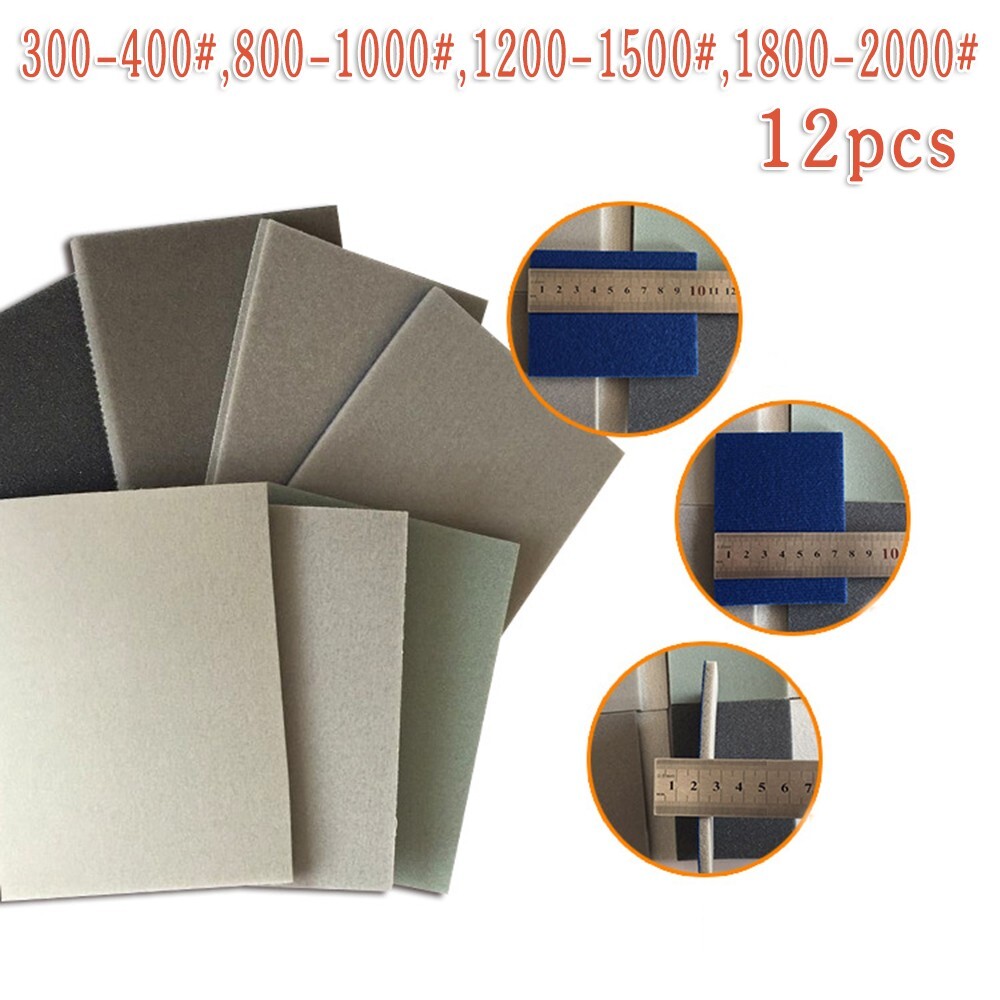 Part Sanding Paper 400-1200 Grit 125mm 12pcs Set Sandpaper Accessories ...