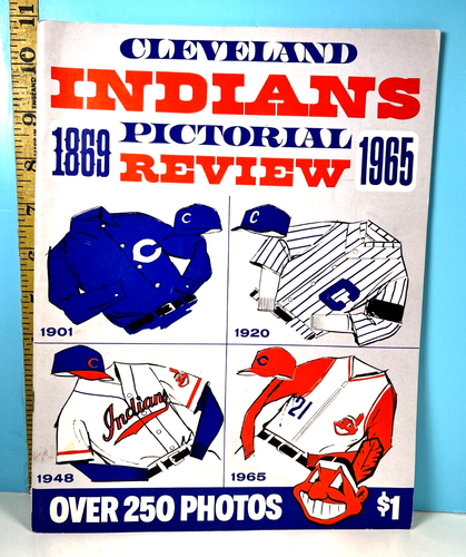 🔥1965 Cleveland Indians Official Baseball Pictorial Review HIGH GRADE ...