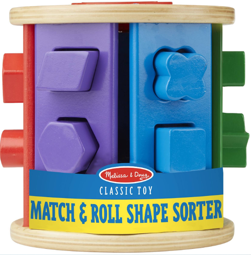 2 In 1 Shape Toys- Melissa And Doug Match And Roll Shape Sorter & Shape ...