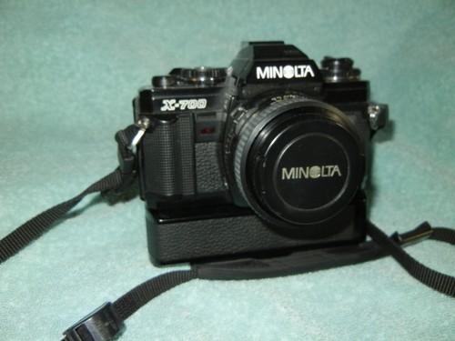 VTG Minolta X-700 35mm SLR Film Camera with accessories Auto Winder ...