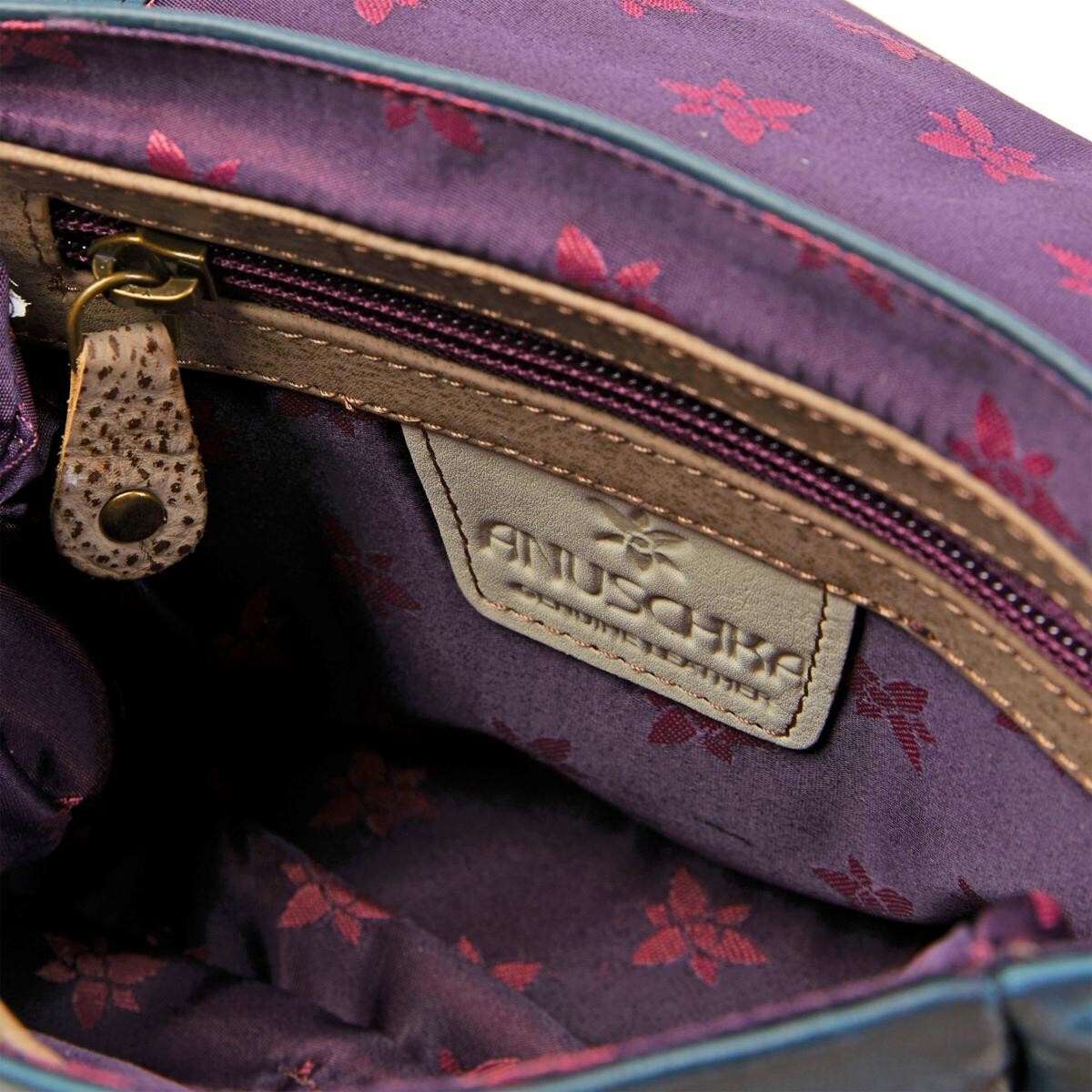 Anuschka Hand-Painted Leather Saddle Flap Crossbody-Vintage Birds-NWT ...