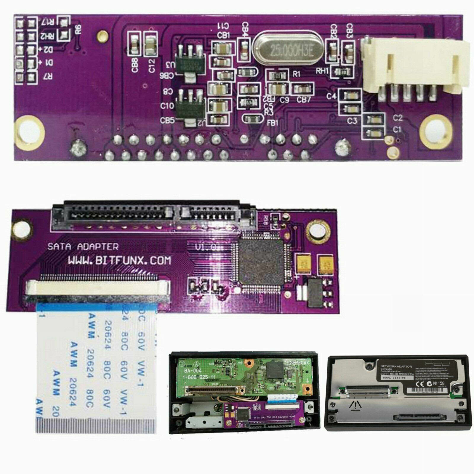 SATA HDD Adapter Kit for Sony PS2 PlayStation 2 Original Network ...