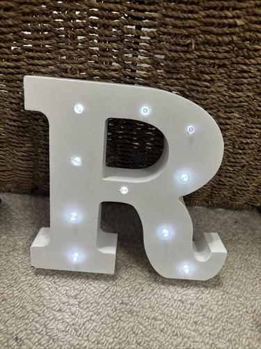 Wooden Light Up Letter R Boys Girls Teens | eBay