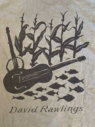 David Rawlings Band T Shirt Mens Size XL Faded Green/Grey Color Used ...