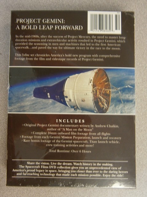 Spacecraft Films - Project Gemini (DVD, 2003, 3-Disc Set) for sale ...