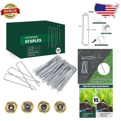 500 Heavy-Duty Landscape Staples - Sharp 6 Inch Garden Stakes for Landscapers | eBay
