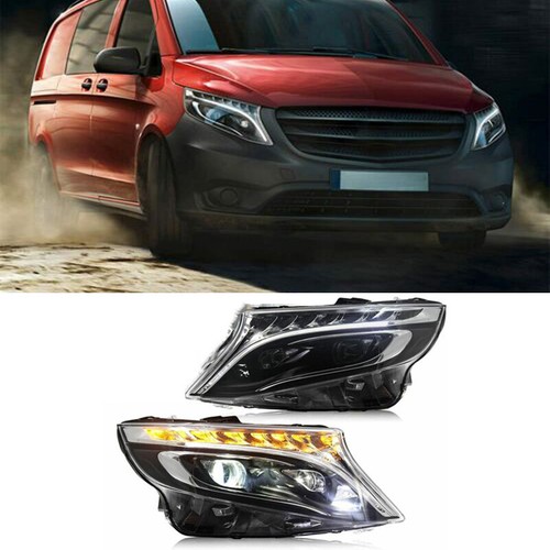 Full LED Headlight For V-Class Vito W447 MPV 2014-2020 Front Car Lights ...