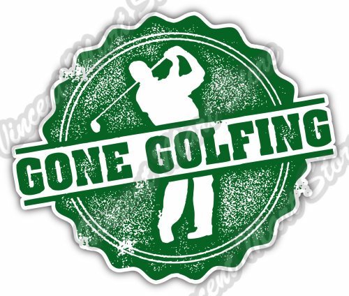 Gone Golfing Golf Club Course Grunge Stamp Car Bumper Vinyl Sticker ...
