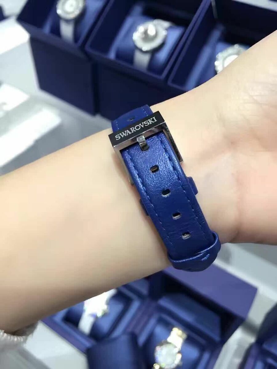 Swarovski Women's Daytime Blue Leather Strap Watch - 5235485 Swarovski Women's Daytime Blue Leather Strap Watch - 5235485