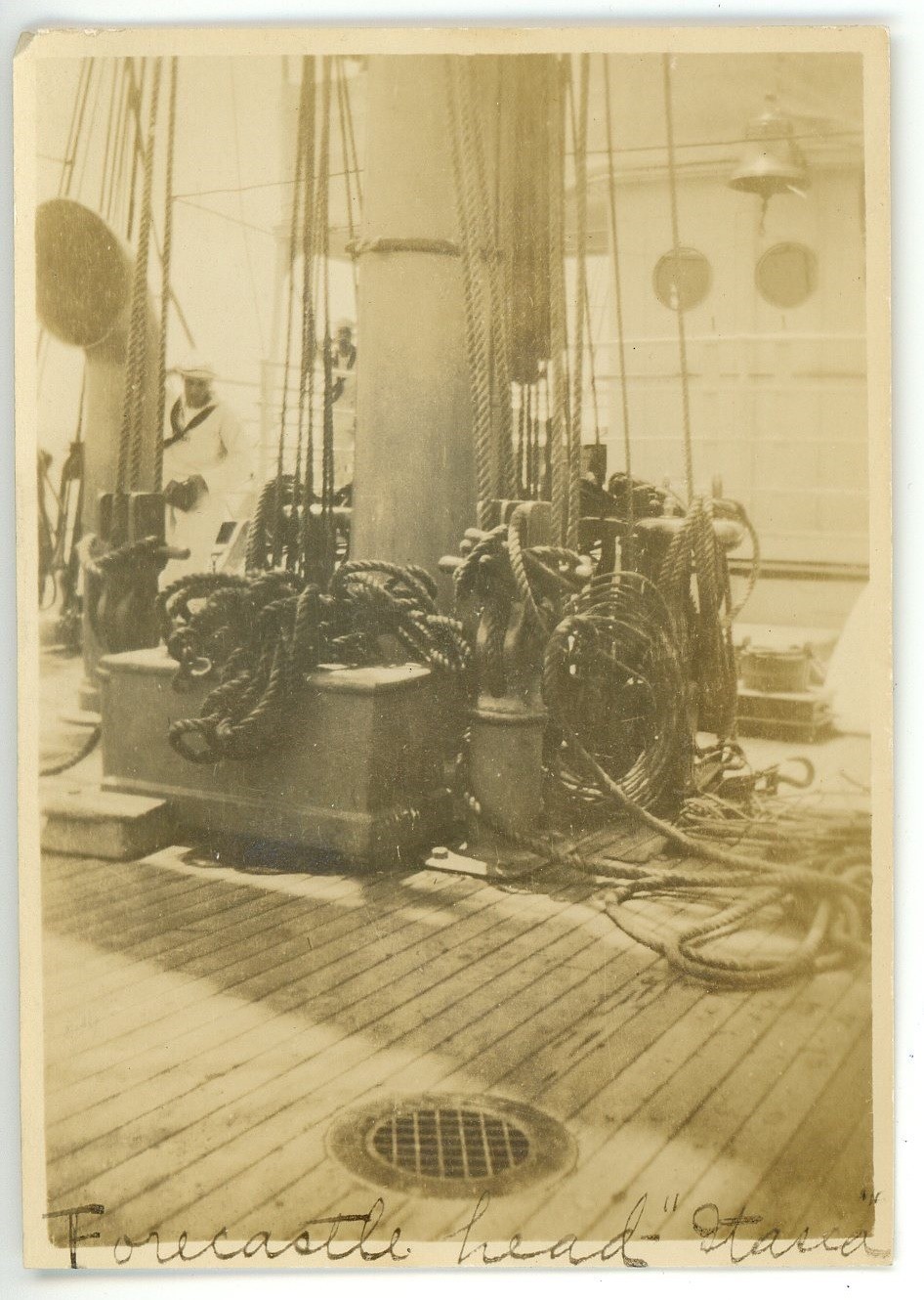 c1909 Photo MD Maryland USCGC Coast Guard Deck Forecastle Head Ship ...