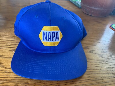 VINTAGE NAPA Auto Parts Hat Logo Patch Blue Snap Back Trucker Cap | eBay