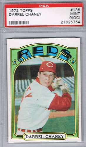 1972 Topps #136 Darrel Chaney Reds PSA 9OC MINT | eBay Australia