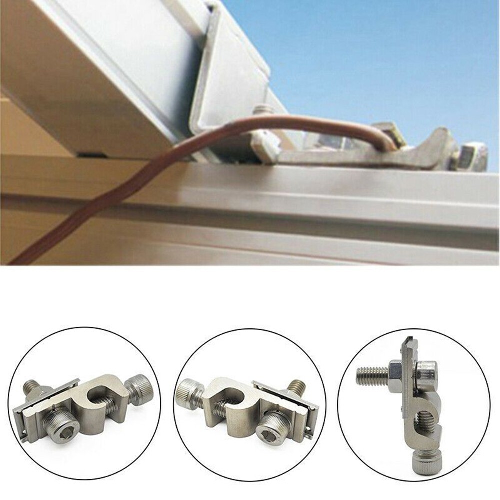 Photovoltaic Support Bracket Grounding Lugs Aluminum Fasteners Silver ...